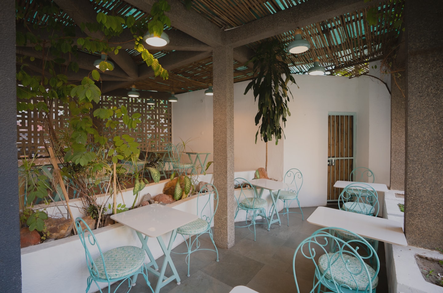 Triveni Terrace Cafe, Mandi House, Delhi. Opposite FICCI